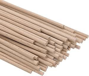 Amazon.com: M METERXITY 50-Pack Dowel Rods Wood Sticks, 1/8 x 4 Inch ...