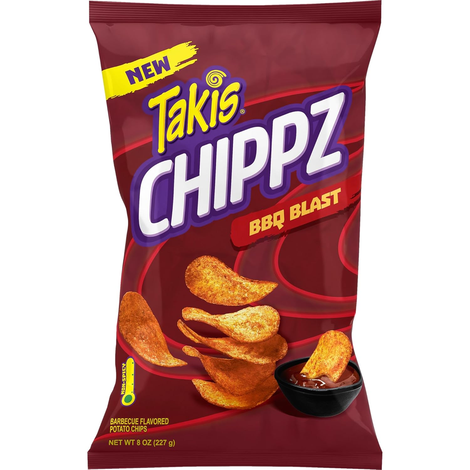 Amazon.com: Takis Chippz BBQ Blast Traditional Potato Chips, Barbecue ...