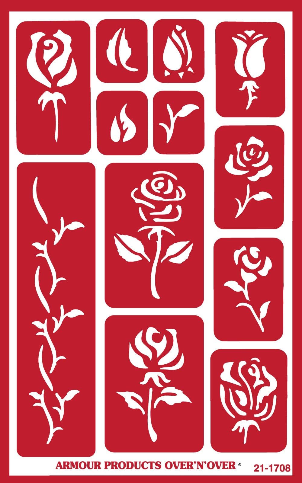 Amazon.com: Over 'n' Over Reusable Self-Stick Etching Stencil for Glass ...