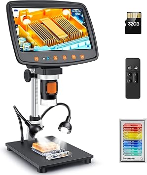 Amazon.com : Leipan Digital Microscope with 7" LCD Screen,1500X ...