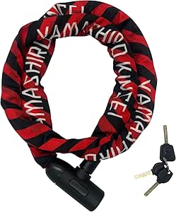 Amazon | 山城(yamashiro) バイク用ロック 山城謹製 YKL-005 チェーンロック レッド 1800mm Φ10mm 鍵3本付属 YKL005CHL-1800RD ...