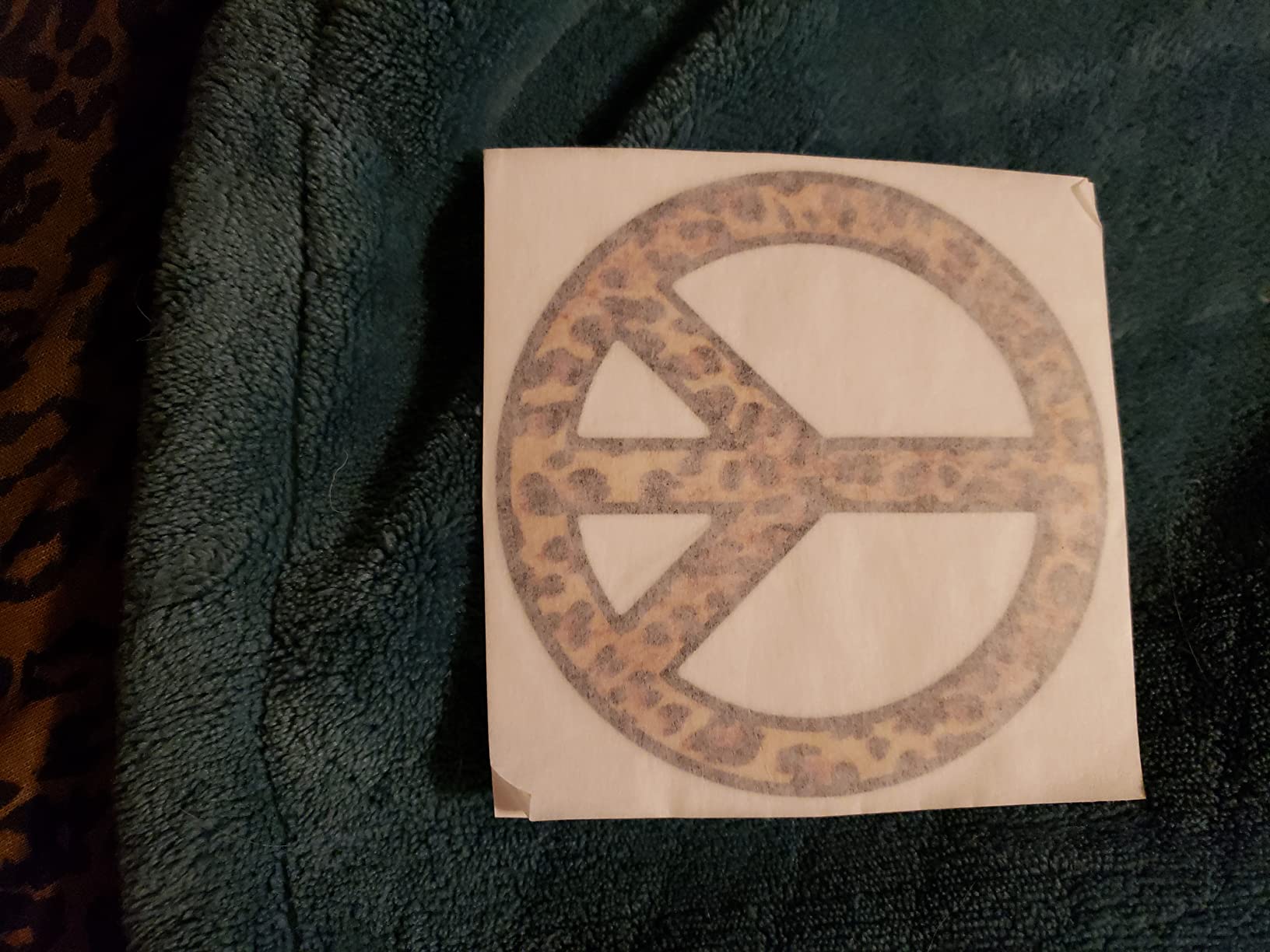 Amazon.com - Leopard Peace Sign Graphic Decal Window Laptop Car Truck ...