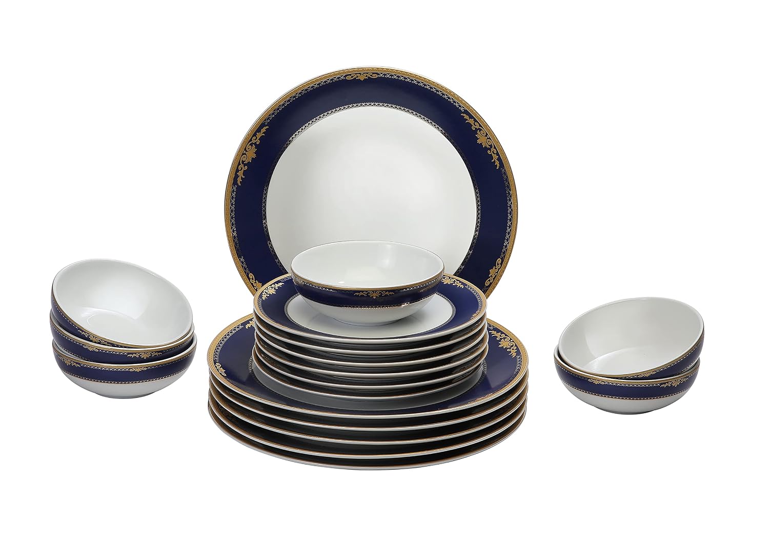 Hitkari Porcelain 11471 Dinner Set 18 Pcs.|Dinner Set for 6|Material ...