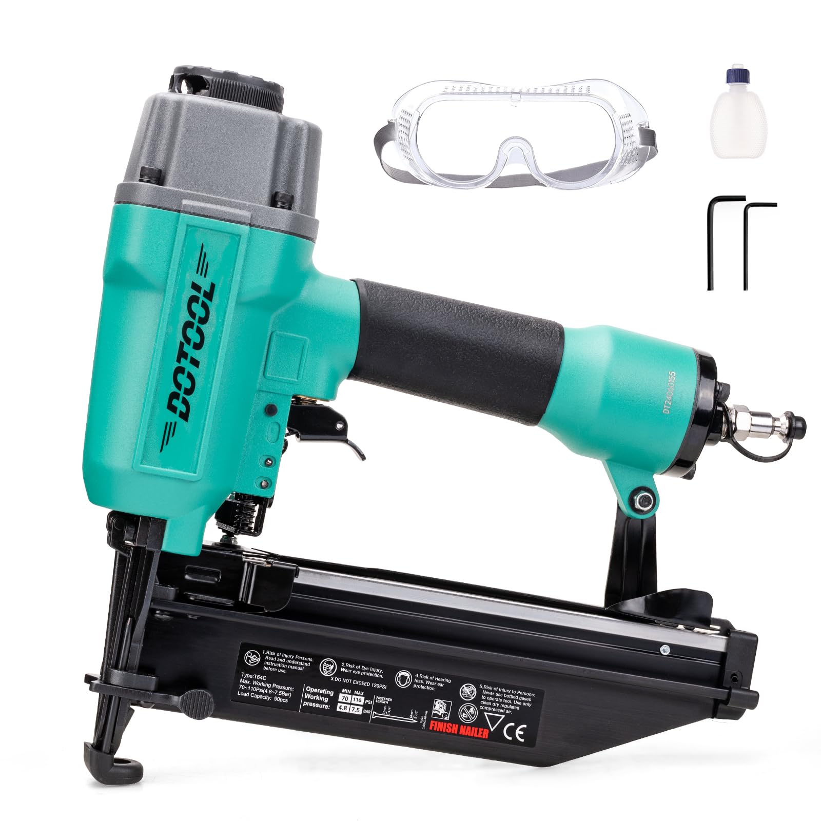 DOTOOL Finish Nailer 16GA 1-inch to 2-1/2-inch Finish Nails Pneumatic ...