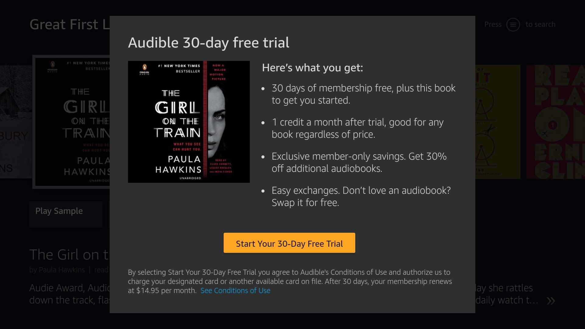 Audible for Fire TV:Amazon.com:Appstore for Android