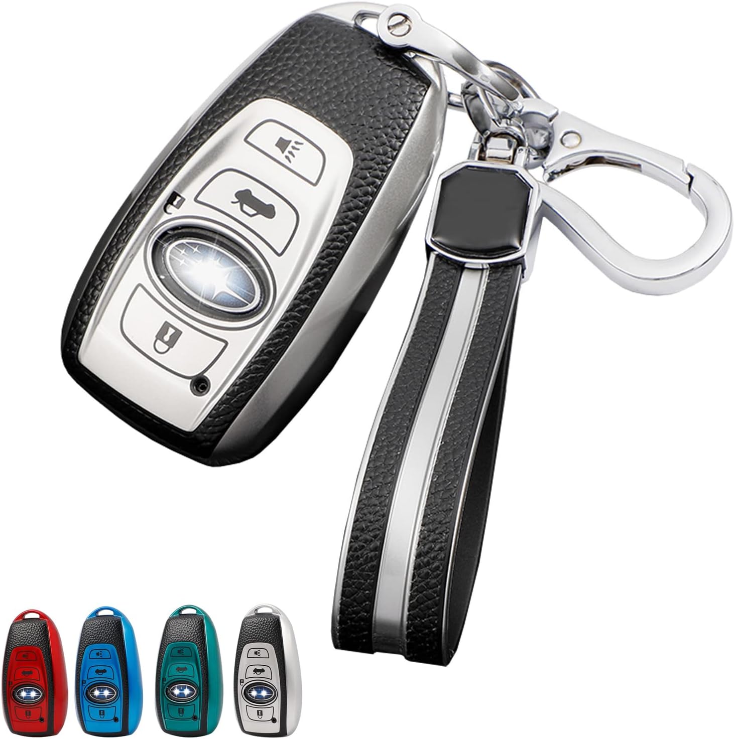 Amazon.com: WKIOERAD for Subaru Key Fob Cover with Keychain Soft TPU ...