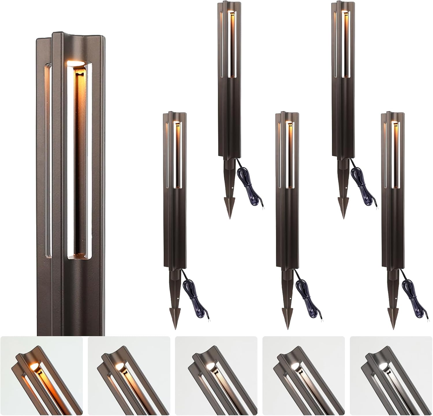 EZlumify Low Voltage Landscape Lighting, 3W LED Outdoor Pathway Lights ...