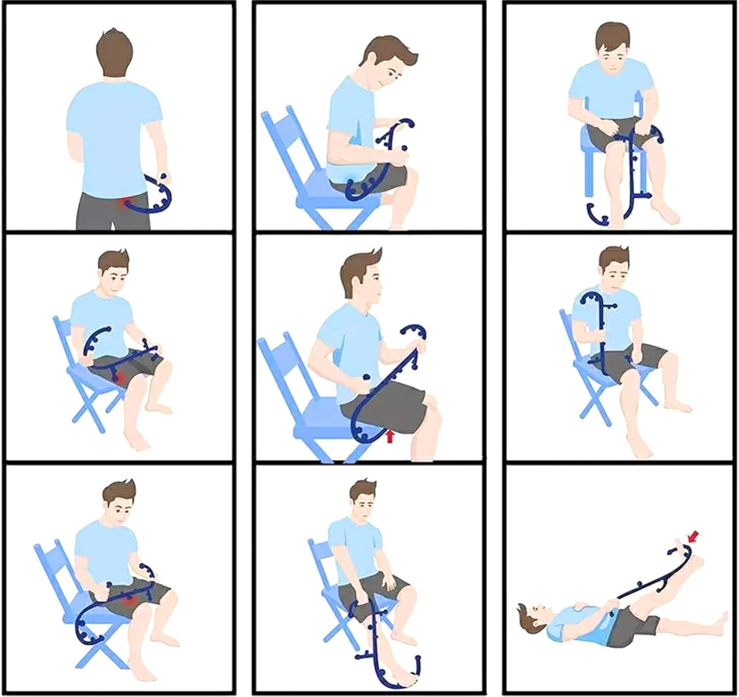 Amazon.com: Hook Massage Stick for Back, Foot, Neck Muscle, Shoulder ...