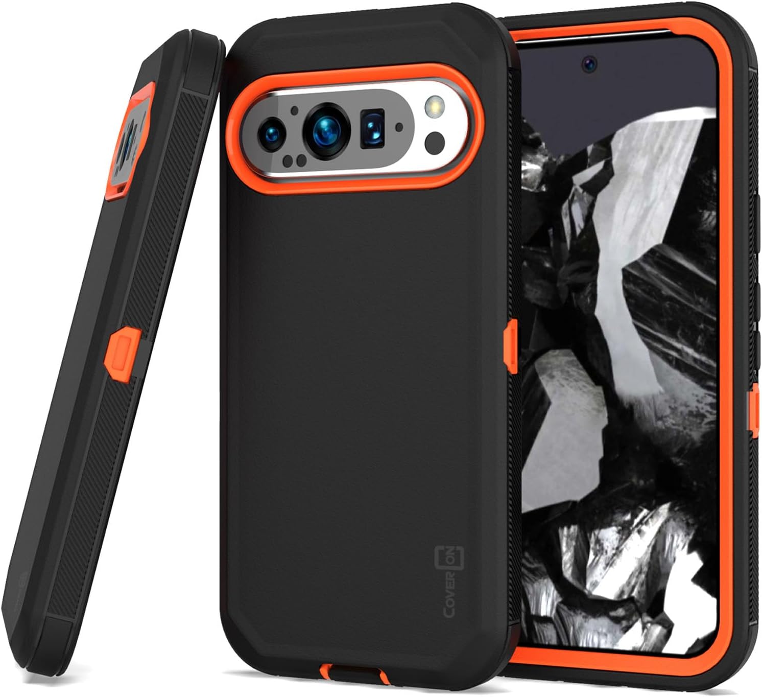 CoverON Rugged Designed for Goolge Pixel 9a Case, Heavy Duty Military ...