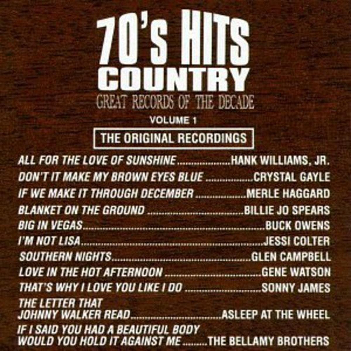 70's Country Hits 1 / Various: Various Artists, Glen Campbell, Mike ...