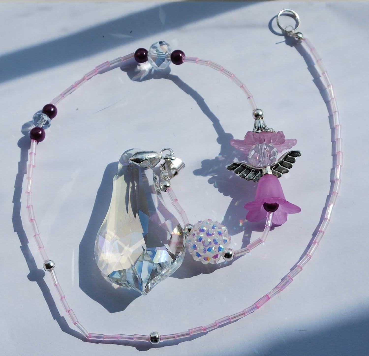 Amazon.com: CRYSTAL SUN LIGHT CATCHER (PINK ANGEL)