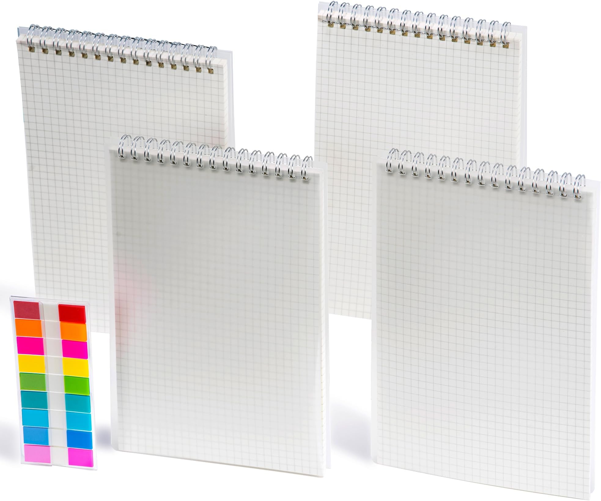Amazon.com : Golcellia 4 Pack Spiral Notebook - Top Graph Paper ...