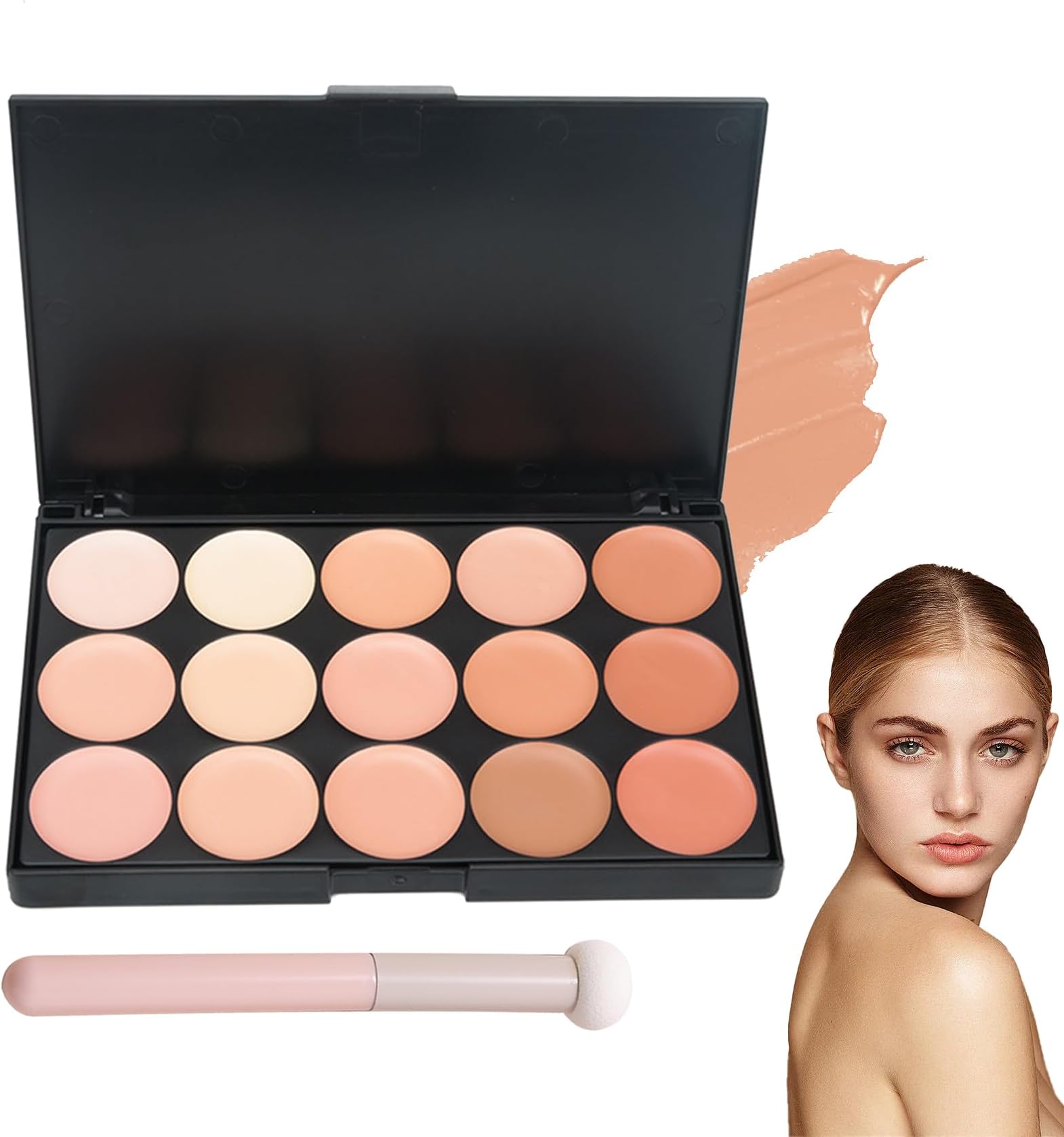 Amazon.com : 15 Colors Correcting Concealer Palette with Brush,Colors ...