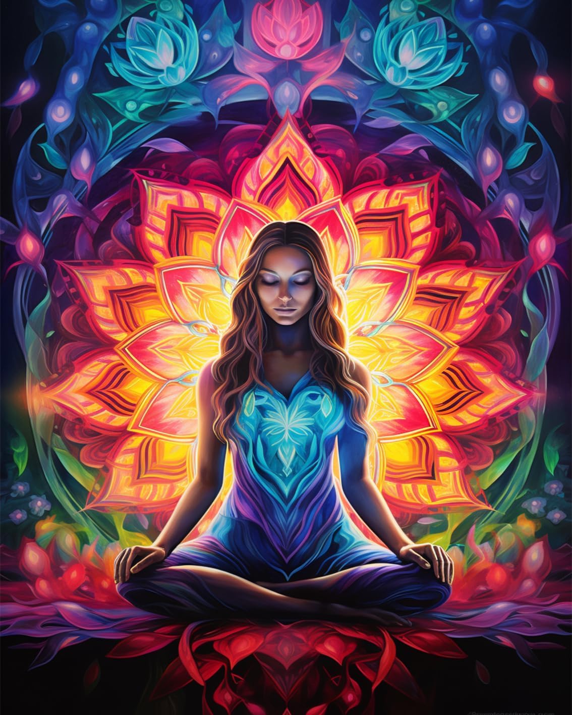 Amazon.com: Paint by Number Women Zen Meditation DIY Painting On Canvas ...