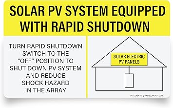 Amazon.com: Solar PV System Equipped With Rapid Shutdown | 4 Pack | 6 ...