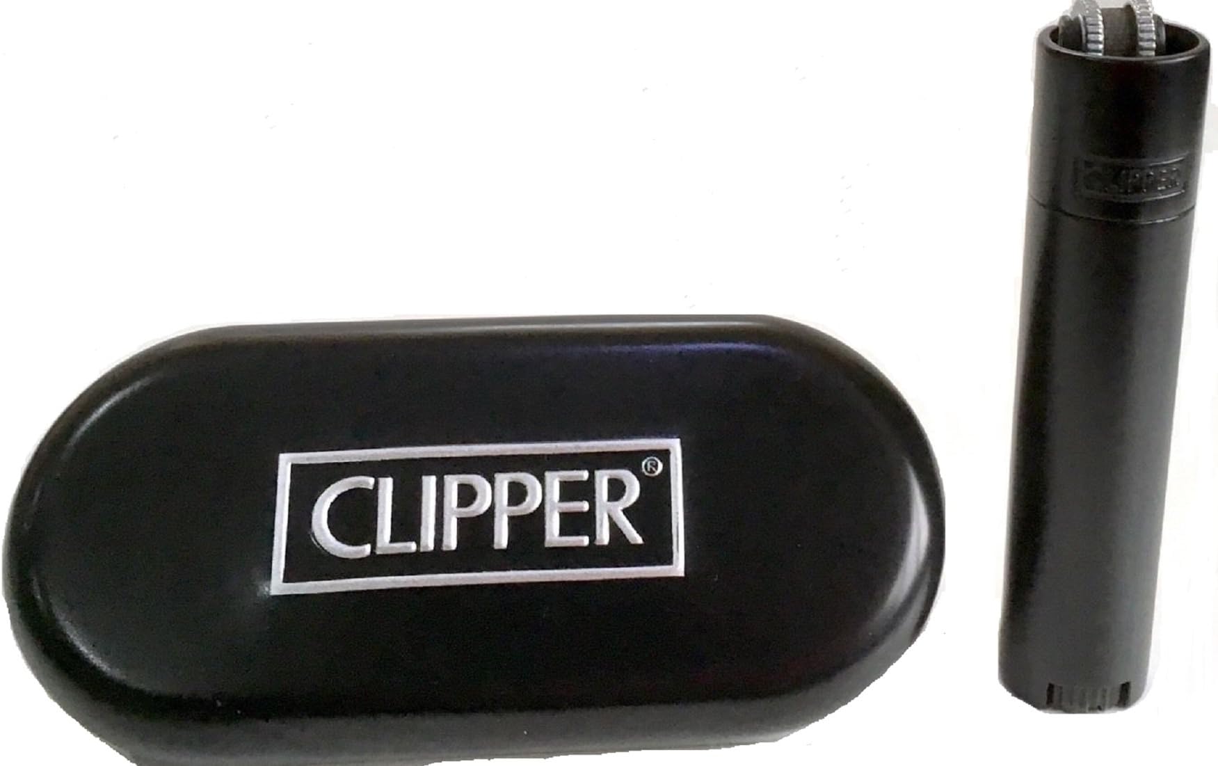 METAL CLIPPER LIGHTER WITH FREE CHROME CASE (Silver) : Amazon.co.uk ...