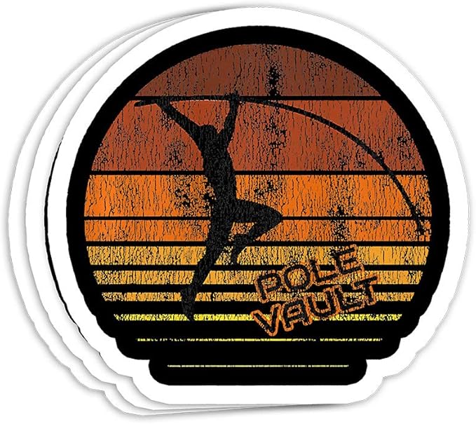 Amazon.com: Pole Vault - Retro Colors Vintage Look Pole Vaulting Gift ...