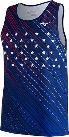 Amazon.com: Mizuno Mens Men's Patriot Star Printable Singlet : Clothing ...