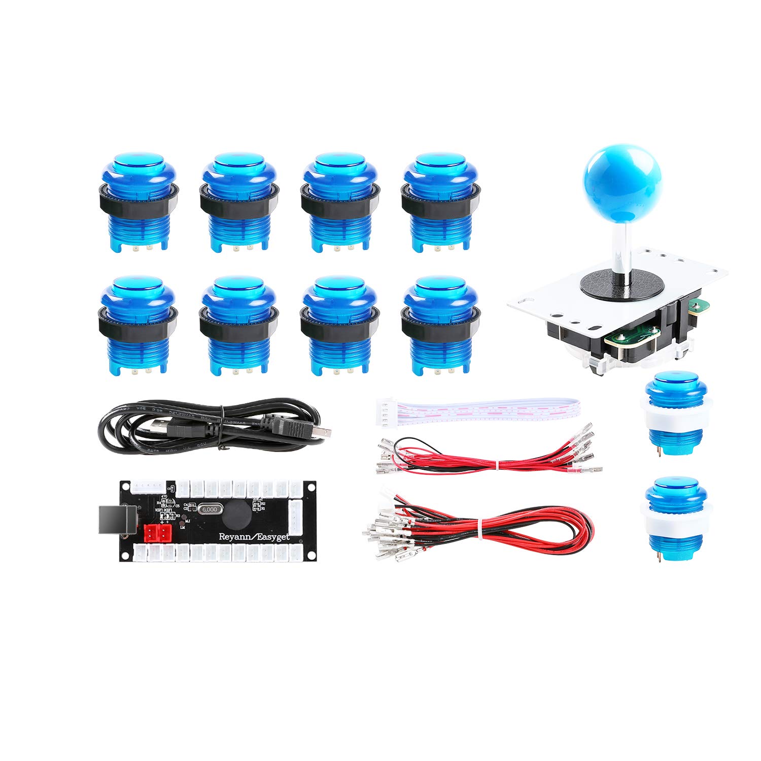 Amazon.com: Hikig Arcade Games 8 Ways Fighting Stick + Zero Delay USB ...