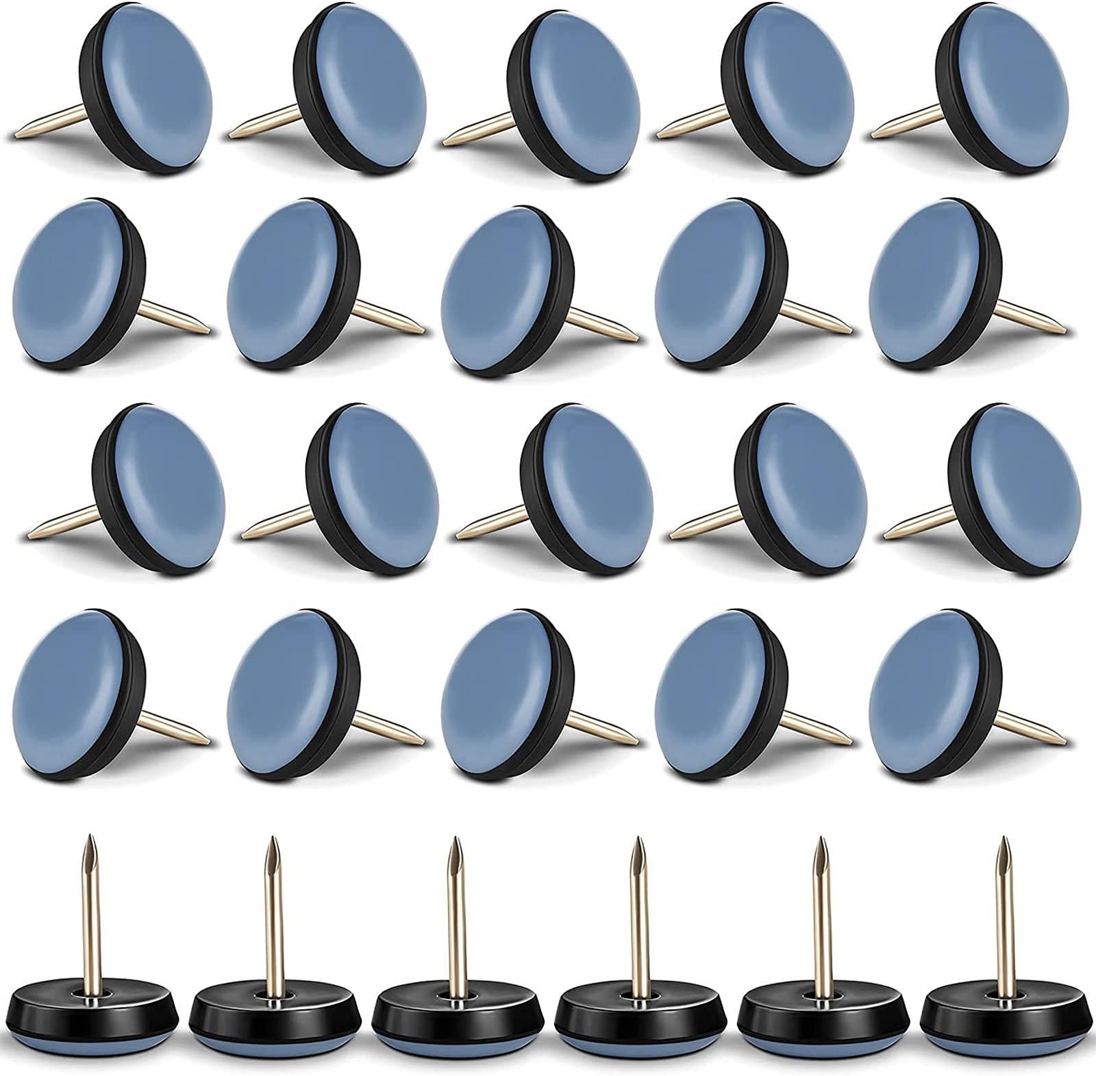 20 pièces Patins pour Chaises, Patins de Chaise en Téflon avec Clou ...