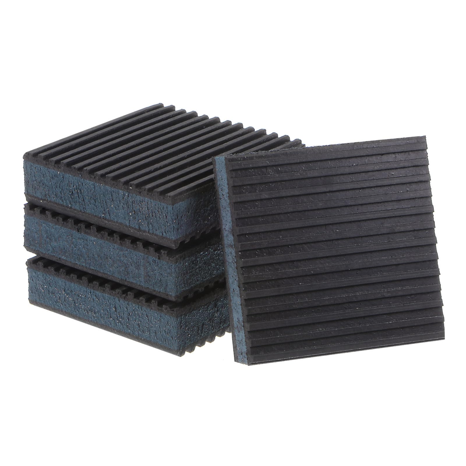 HARFINGTON 4pcs Rubber Anti Vibration Pads 3" x 3" x 7/8" Isolation ...