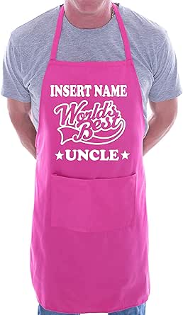Amazon.com: Print4U World's Best Uncle Personalised Apron Insert Name ...
