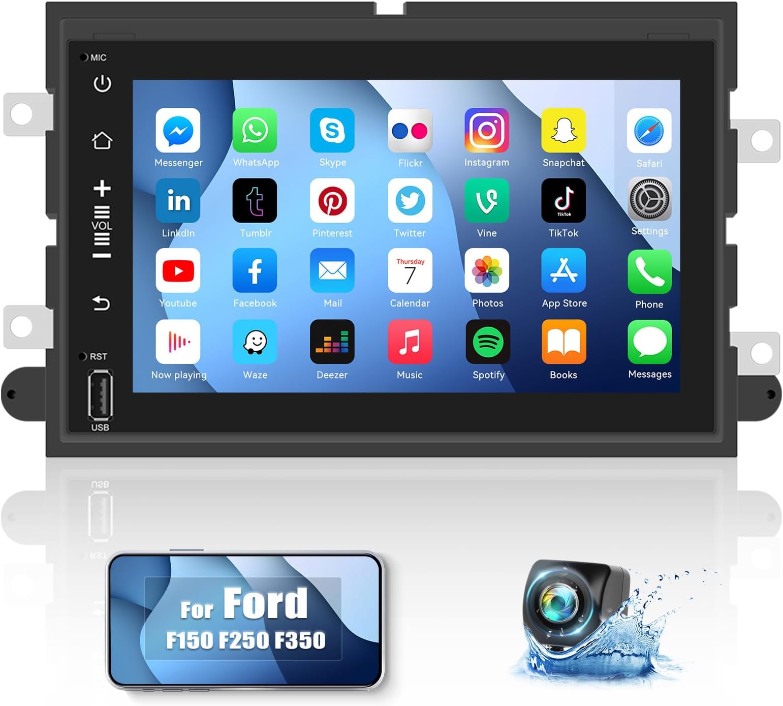 Amazon.com: Android 13 Car Stereo for Ford F150 F250 F350 Fusion Edge ...