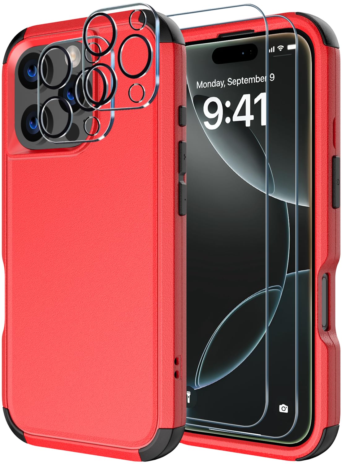 Amazon.com: Diverbox for iPhone 16 Pro Case [Shockproof] [Dropproof] [Tempered Glass Screen ...