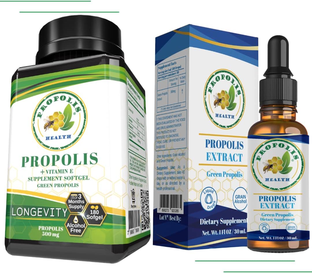 Amazon.com: Propolis Health - Bee Propolis Longevity 180 Capsules ...
