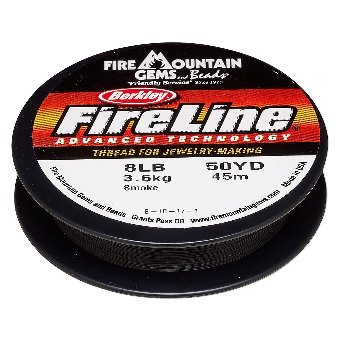 Berkley FireLine Braided Beading Thread 8-Pound Test Smoke Grey .007 ...