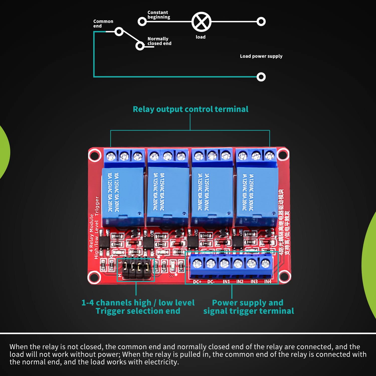 Snapklik.com : DaFuRui 4 Channel 5V Relay Module 2Pack 5V Relay Board