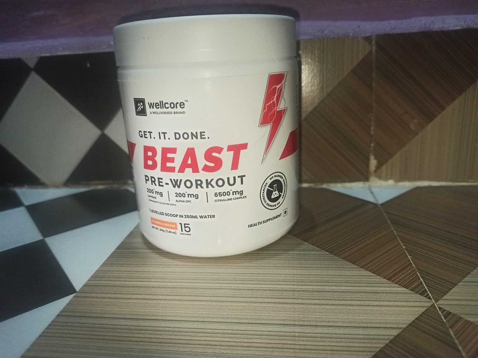 Wellcore-Beast Mode Pre Workout Supplement Powder(210G,15 Servings ...