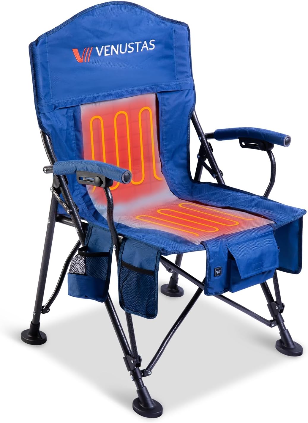 Amazon.com: Venustas Heated Camping Chair with 7.4V Battery Pack UP to ...