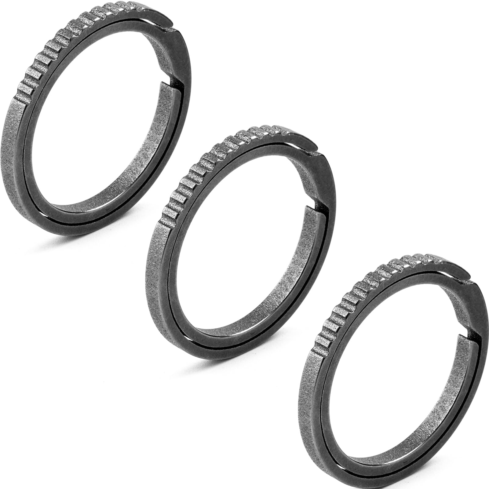 Amazon.com: FEGVE Small Titanium Side Pushing Keychain Rings, Easy Open ...