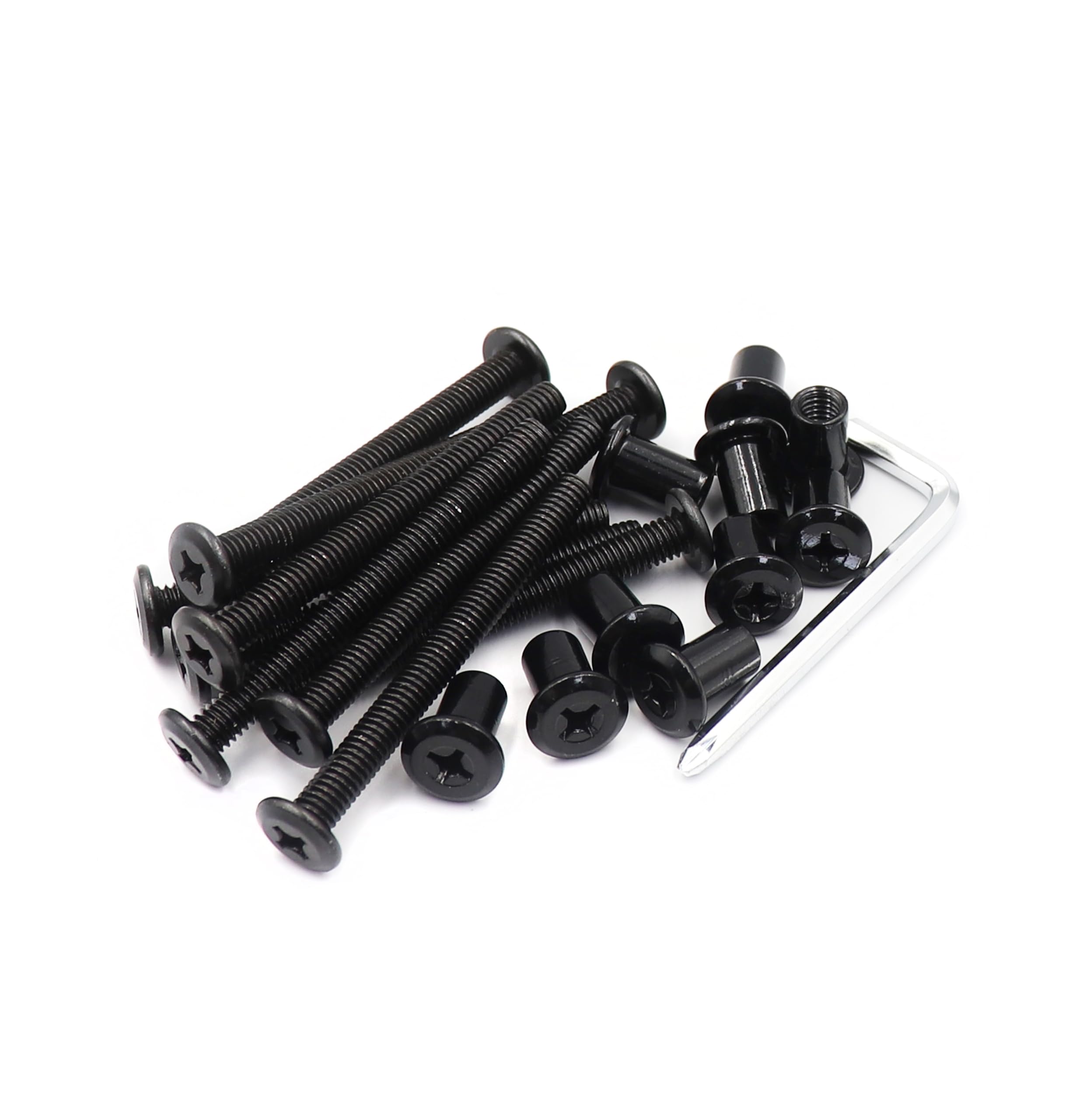 Snapklik.com : 10-Pack M6 35mm Black Rivet Phillips Connecting Bolts ...