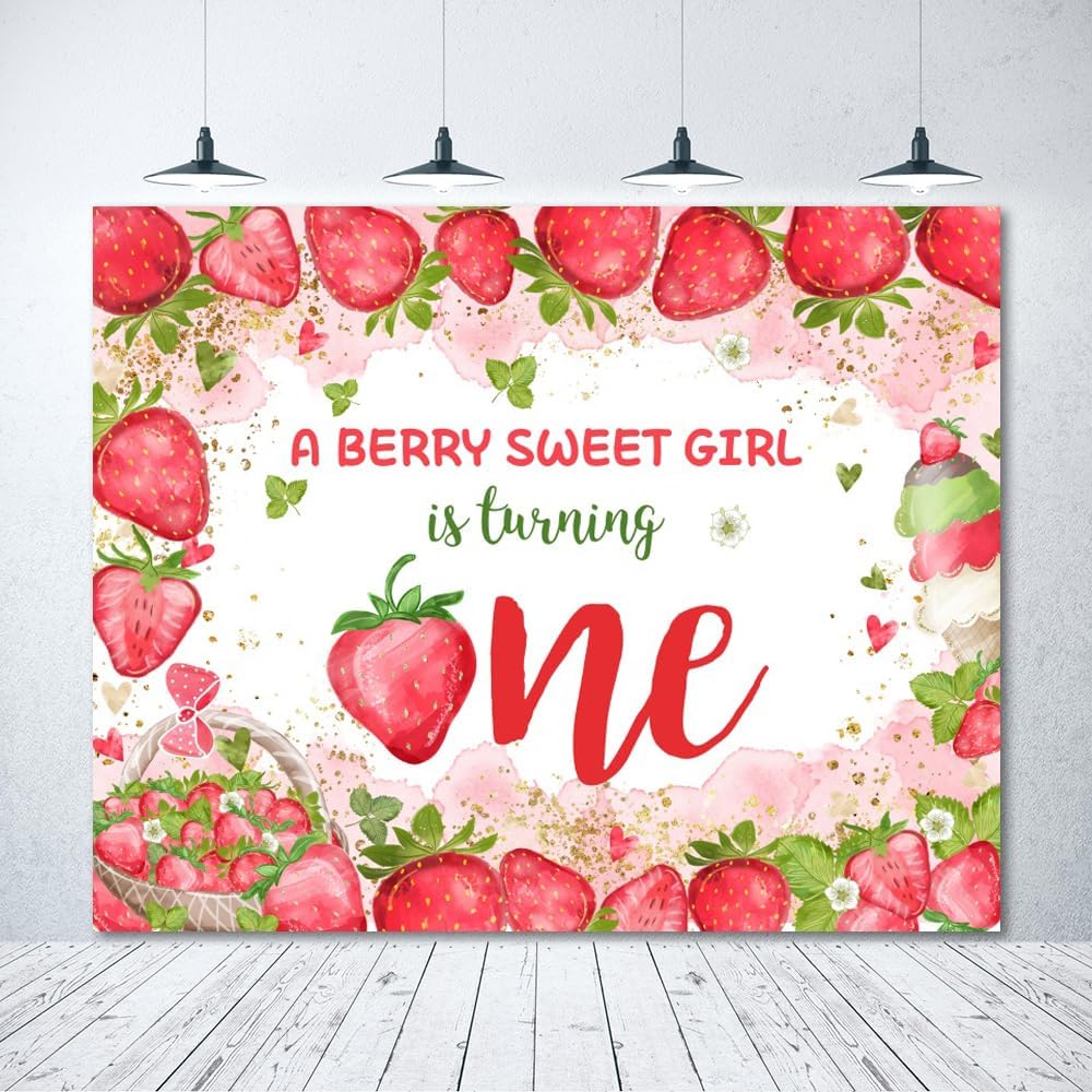 DASHAN Strawberry Backdrop 1st Birthday A Berry Philippines | Ubuy
