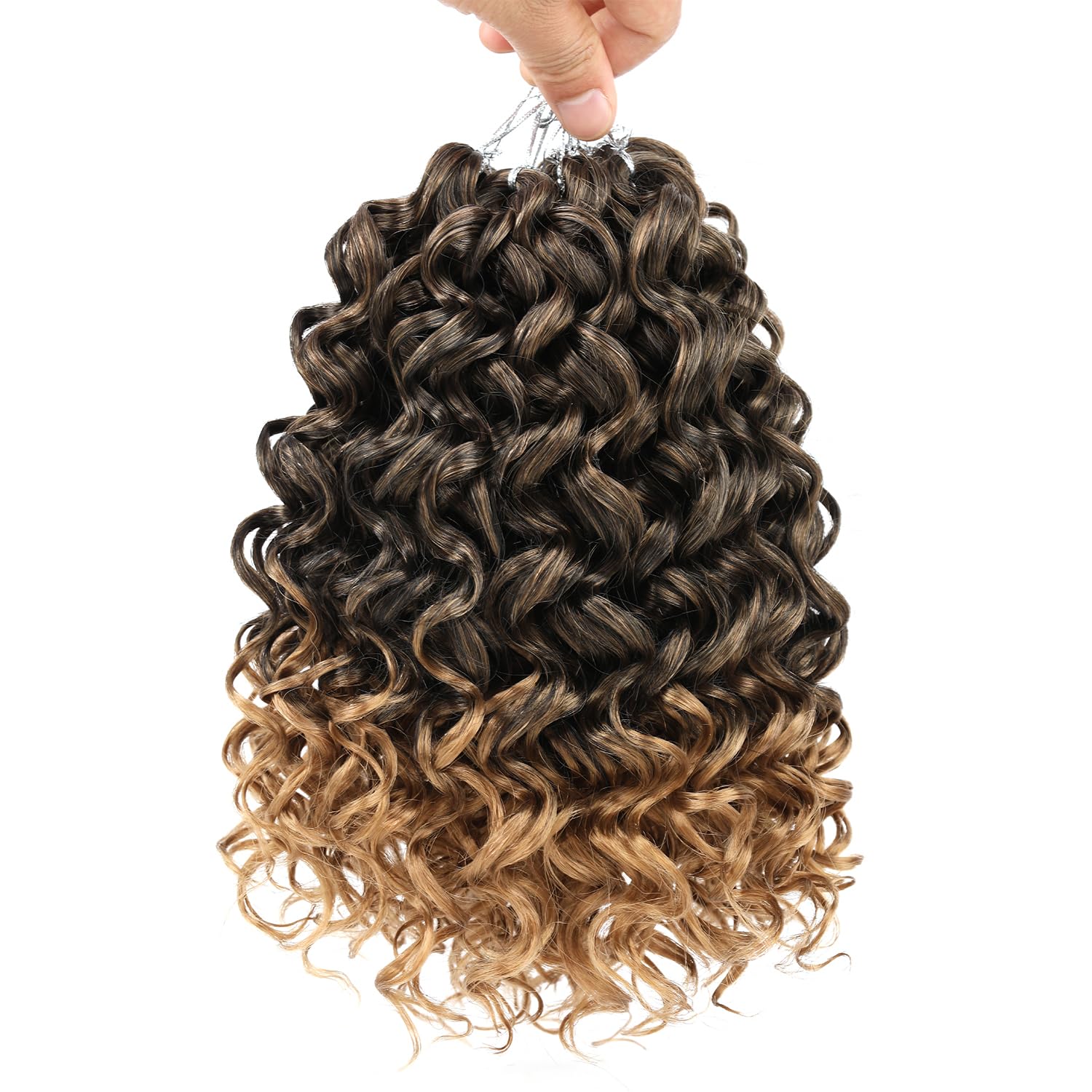 Mscat 8 Packs GoGo Curl Crochet Hair Ombre Water Wave Curly Crochet ...