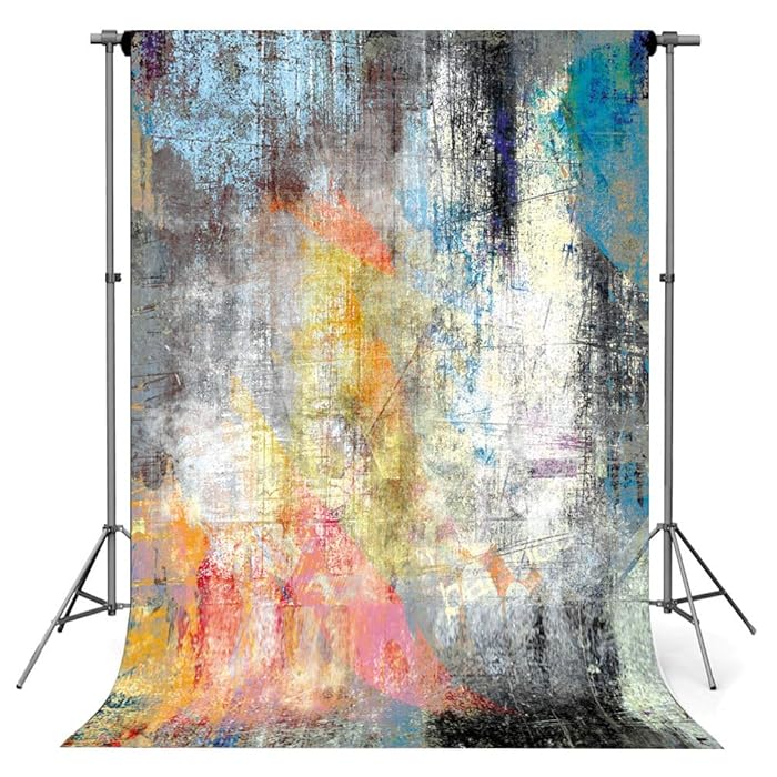 Buy econious Photography Backdrop, 1.5x2.2m Retro Art Colorful Portrait ...