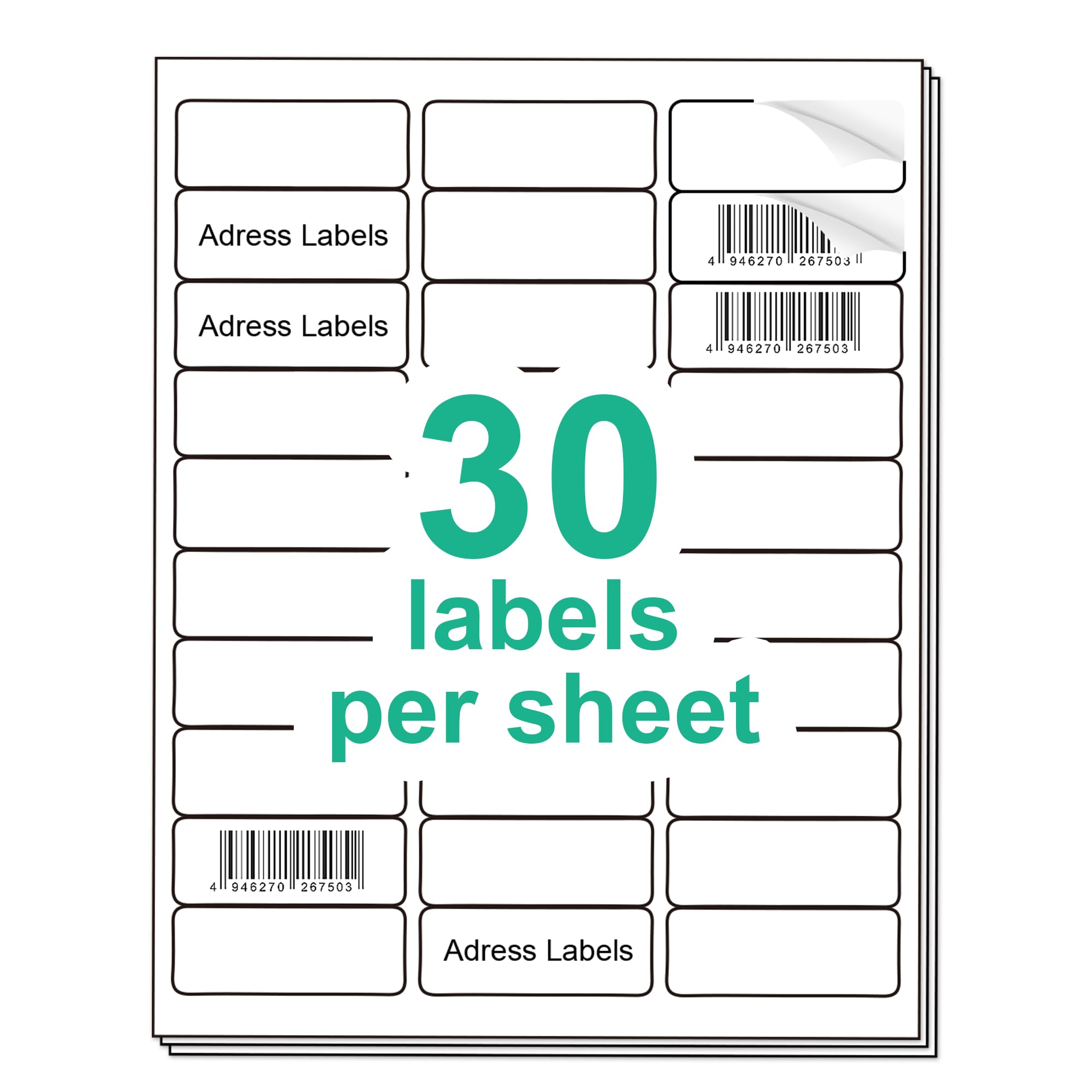 Amazon.com : Gagalay 1" x 2-5/8" Address Labes, Shipping Address Labels ...