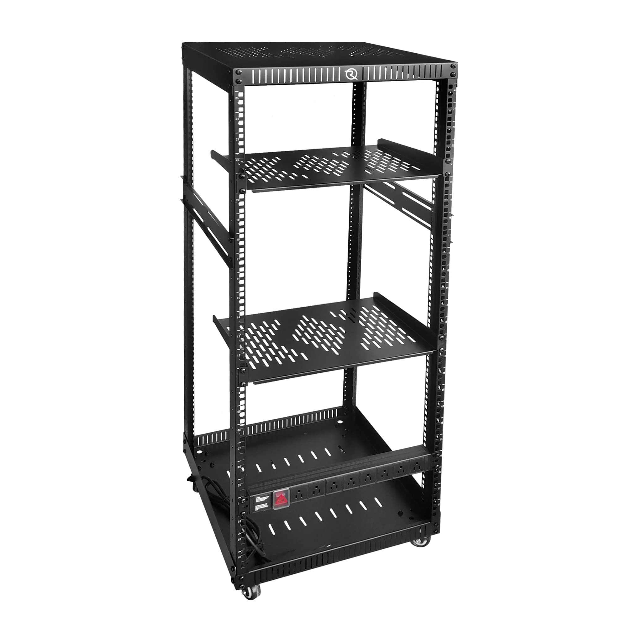 RIVECO 25U Network Rack with Wheels for Server, Stereo Open Frame ...