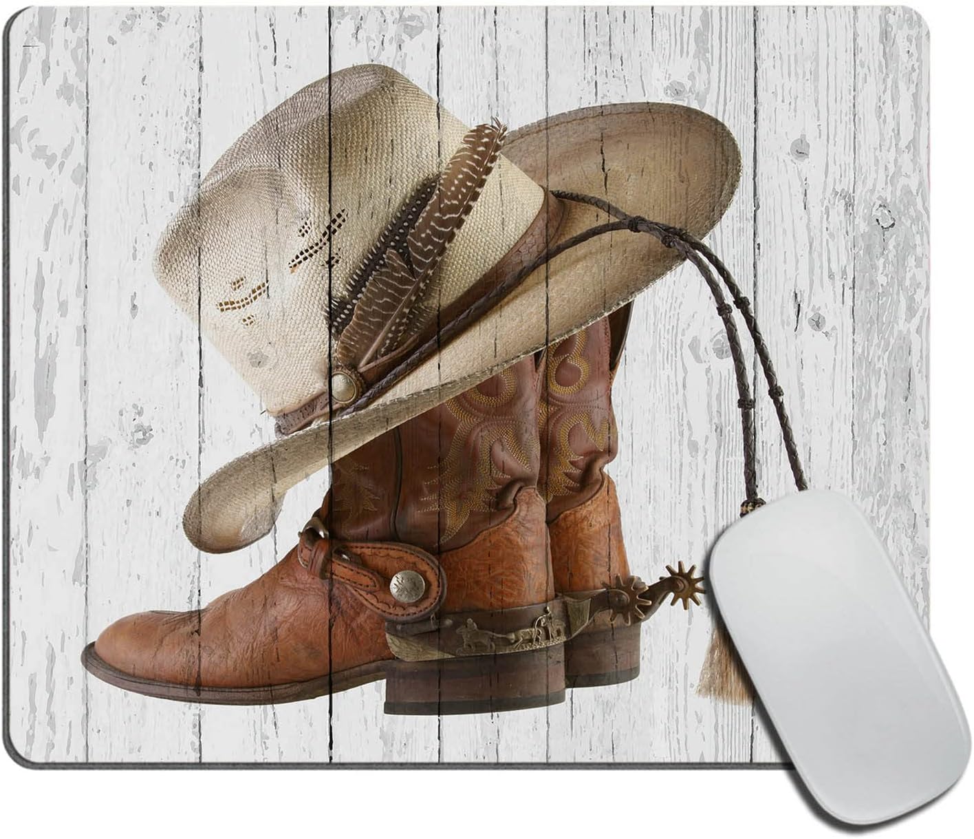 Amazon.com: Western Cowboy Boots Mouse Pad, American Country Farm House ...