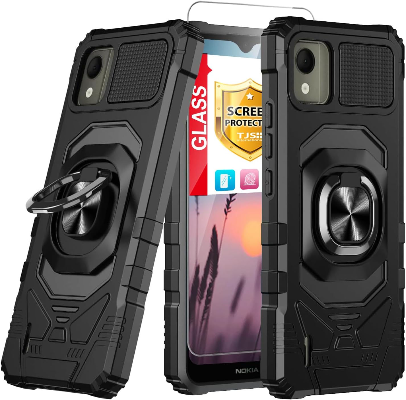 Amazon.com: TJS Compatible for Nokia C110 N156DL Case, with Tempered ...