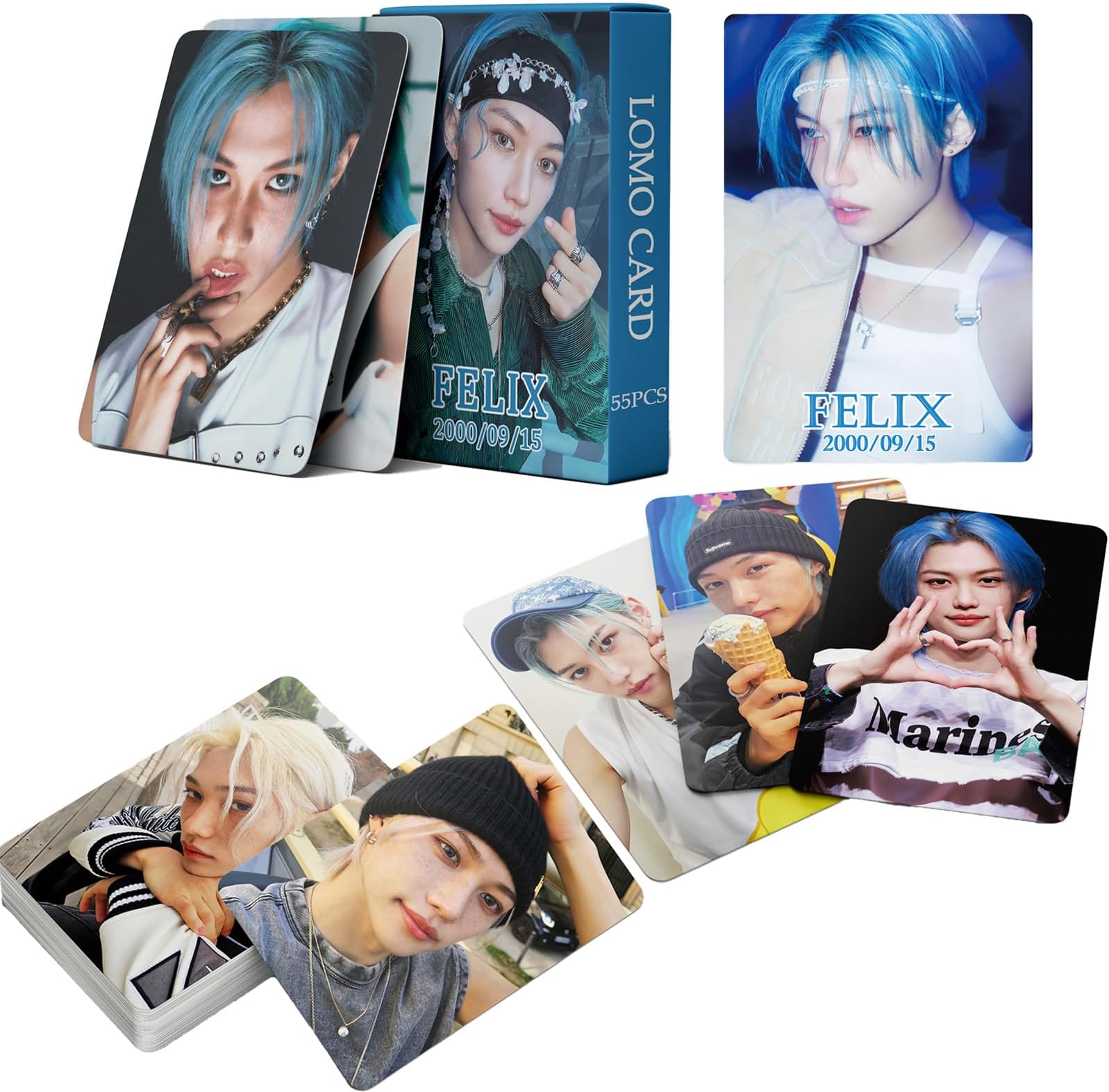 Amazon.com : Stray kids Felix Photocards Kpop Stray kids Photocards ...