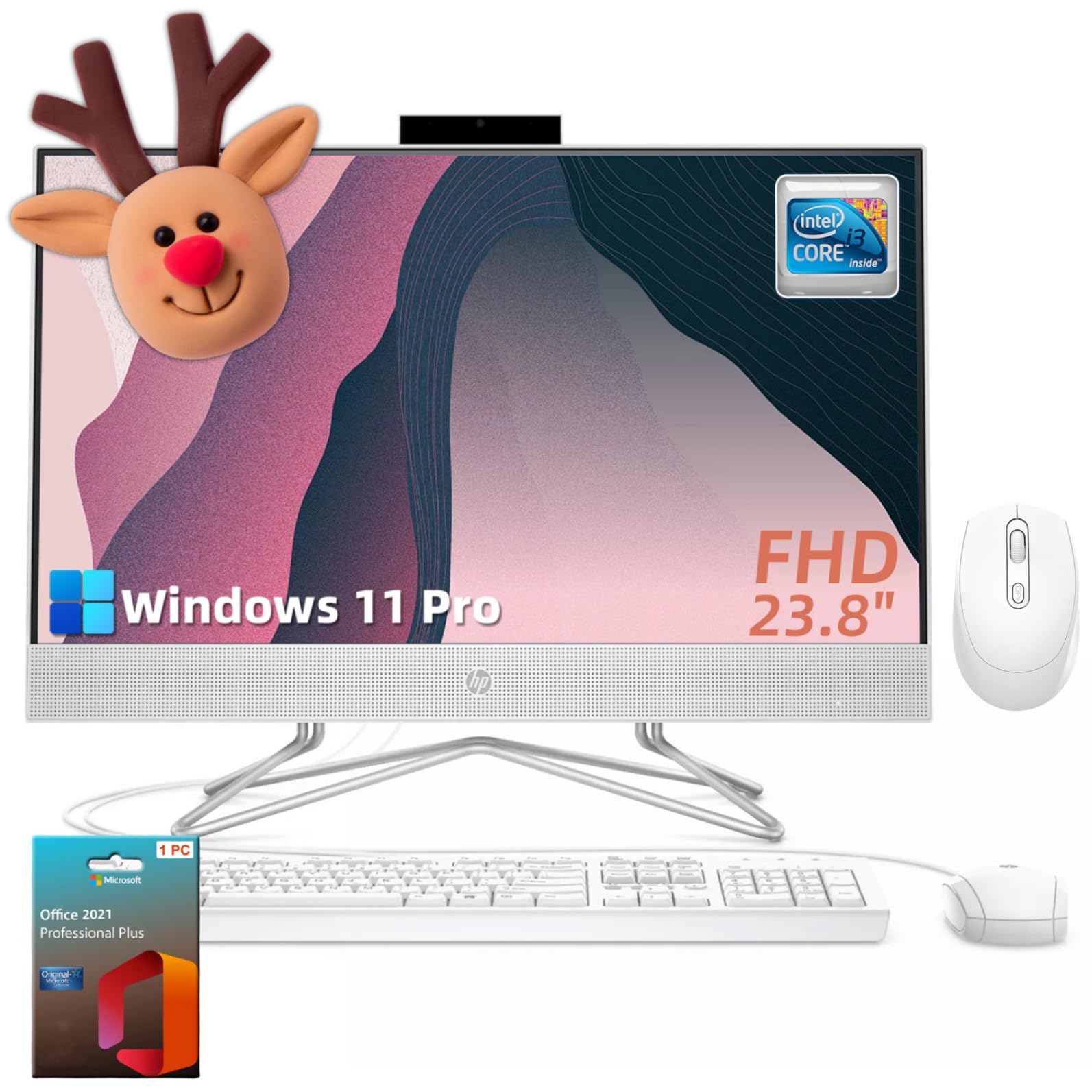 Amazon.com: HP All-in-One Desktop PC Computer - with Windows 11 Pro ...