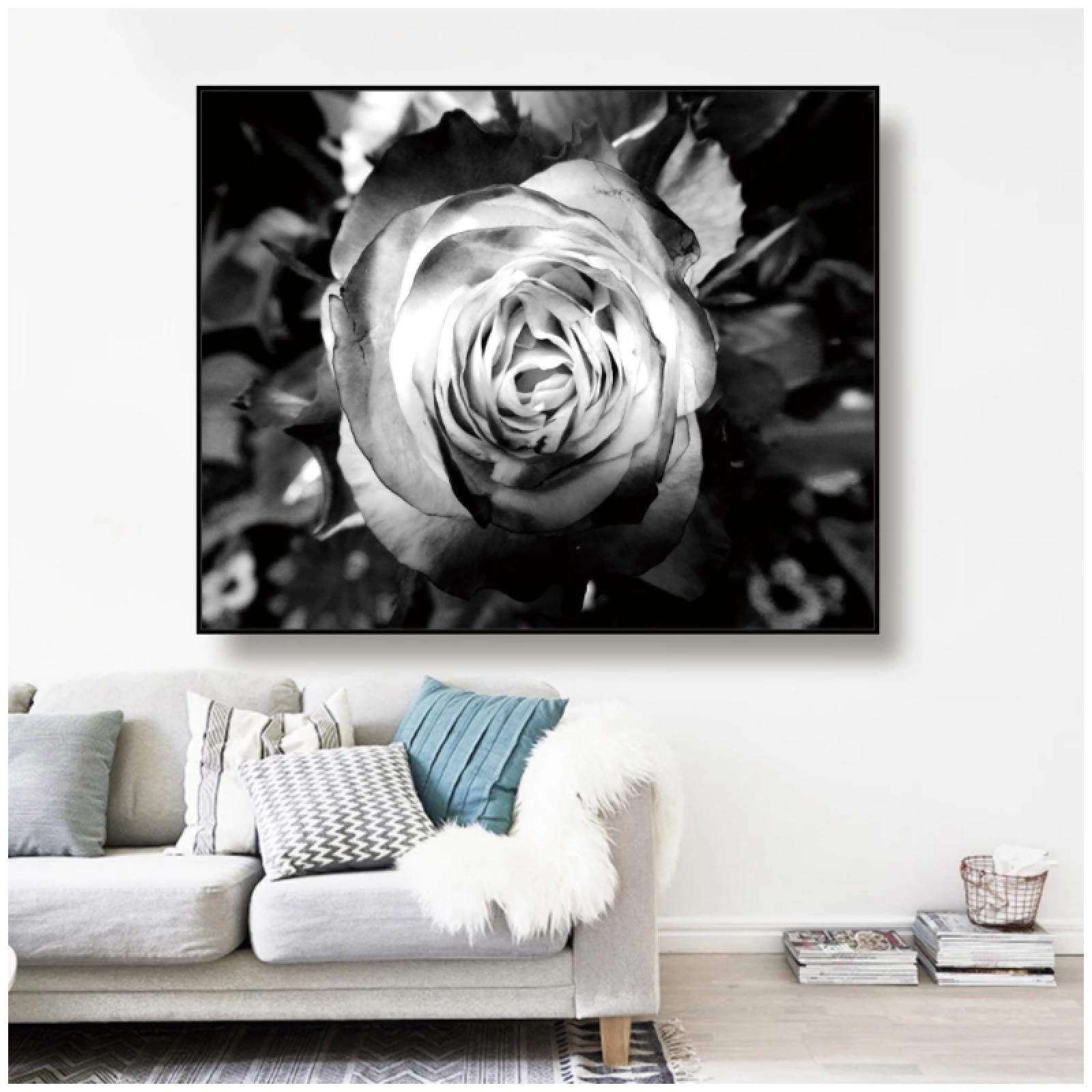 Grayscale Painting Flowers