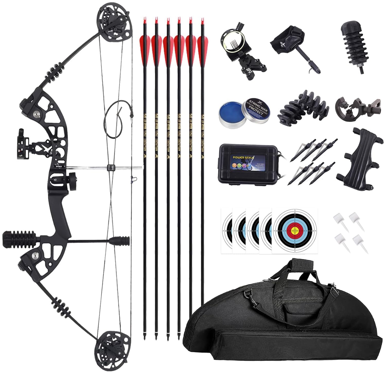 SOPOGER Archery Compound Bows for Adult - Compound Bow Package Kit Full ...