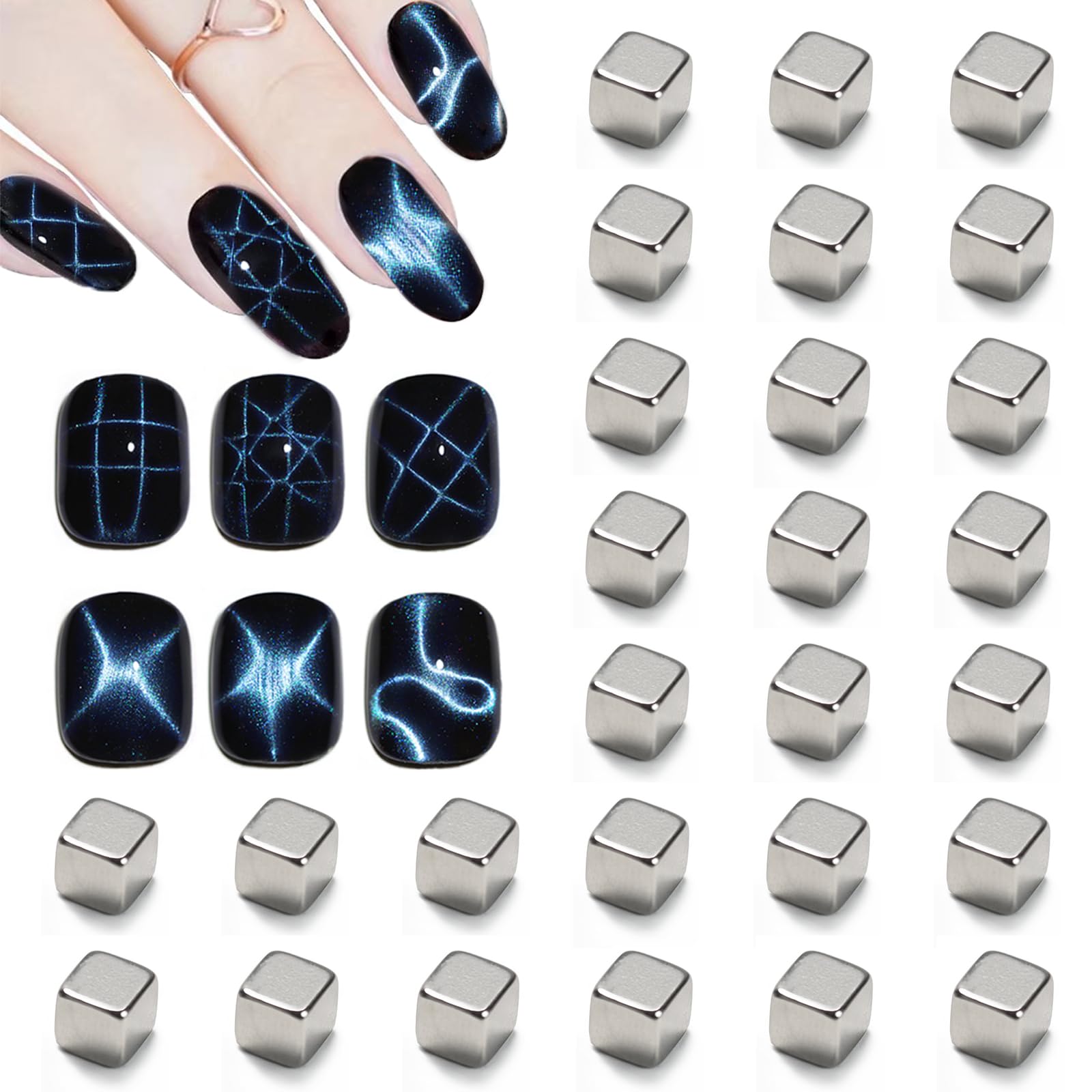 Amazon.com: DANNEASY 27pcs/set Cat Eye Nail Magnet Tool, Multi-Function ...