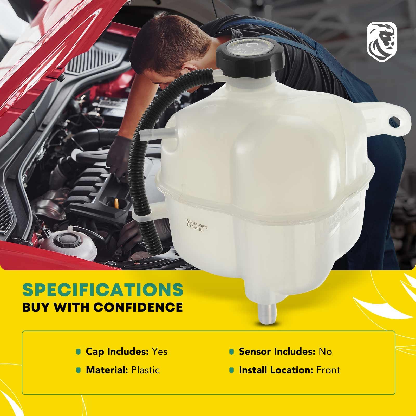 Plastic Coolant Reservoir Coolant Reservoir Tank With Sensor & Cap For ...