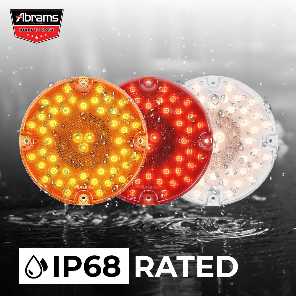 Snapklik.com : 7" Inch White 47 LED Bus Tail Light Built-in Reflex Lens ...