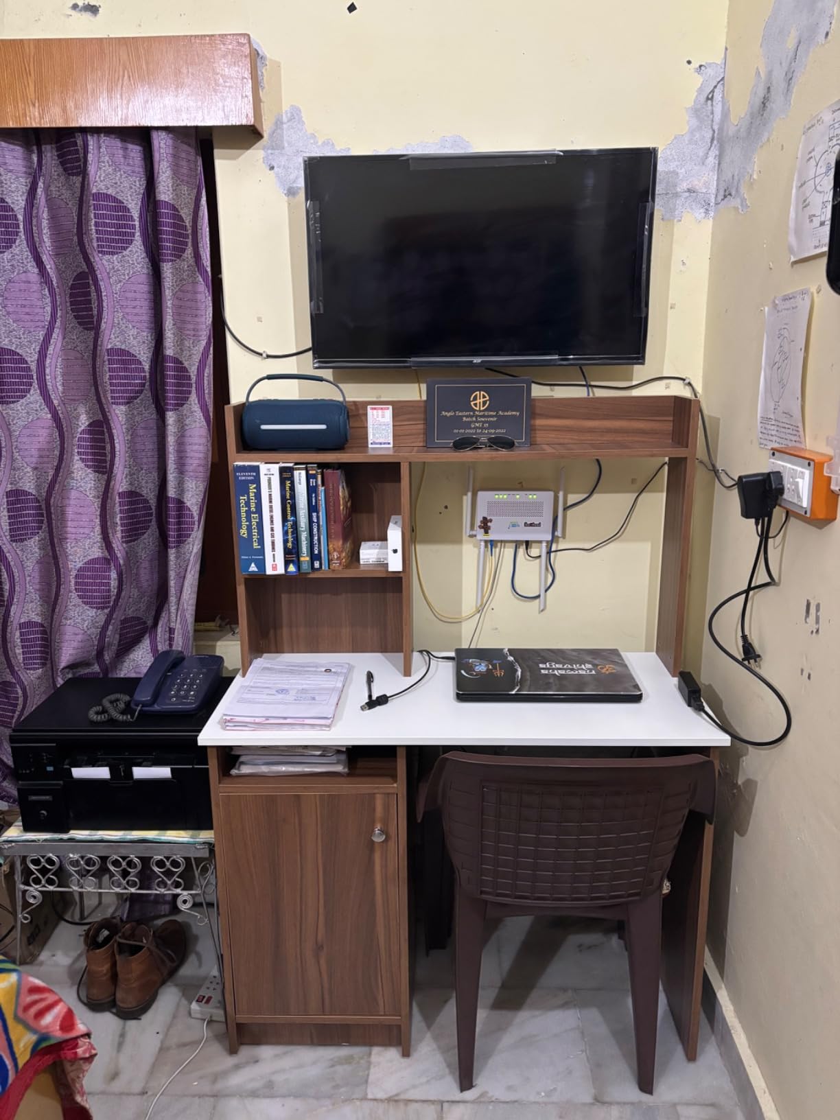 NuSpace | Study Table with Storage,Top Extension and Open Storage - Office Desk Computer Table ...